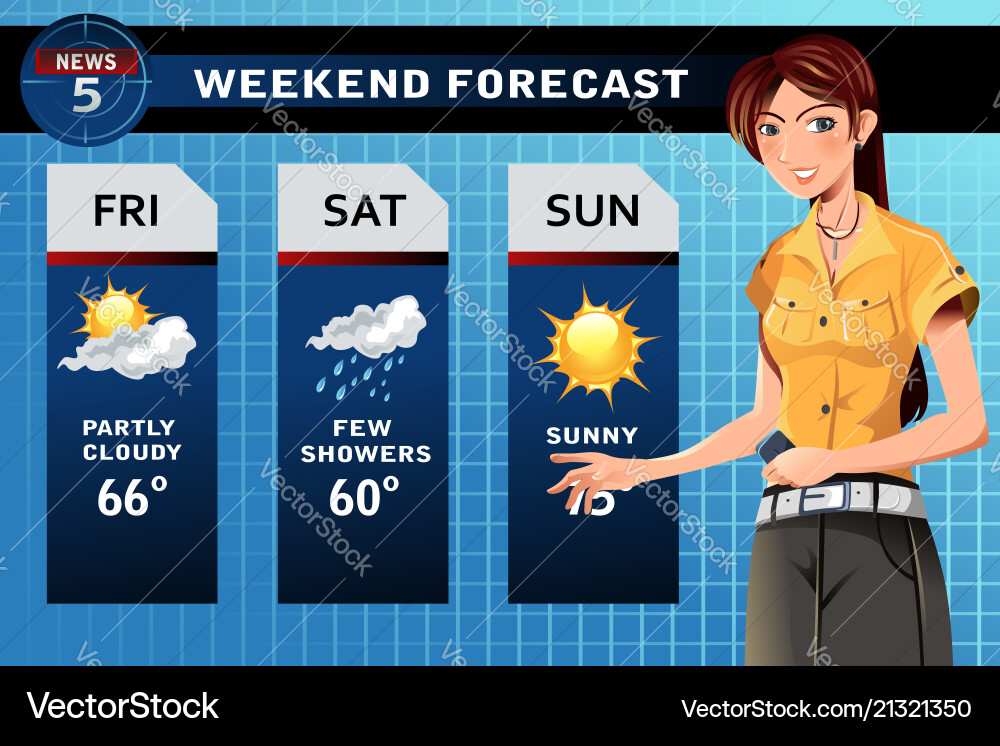 Weather reporter Royalty Free Vector Image - VectorStock