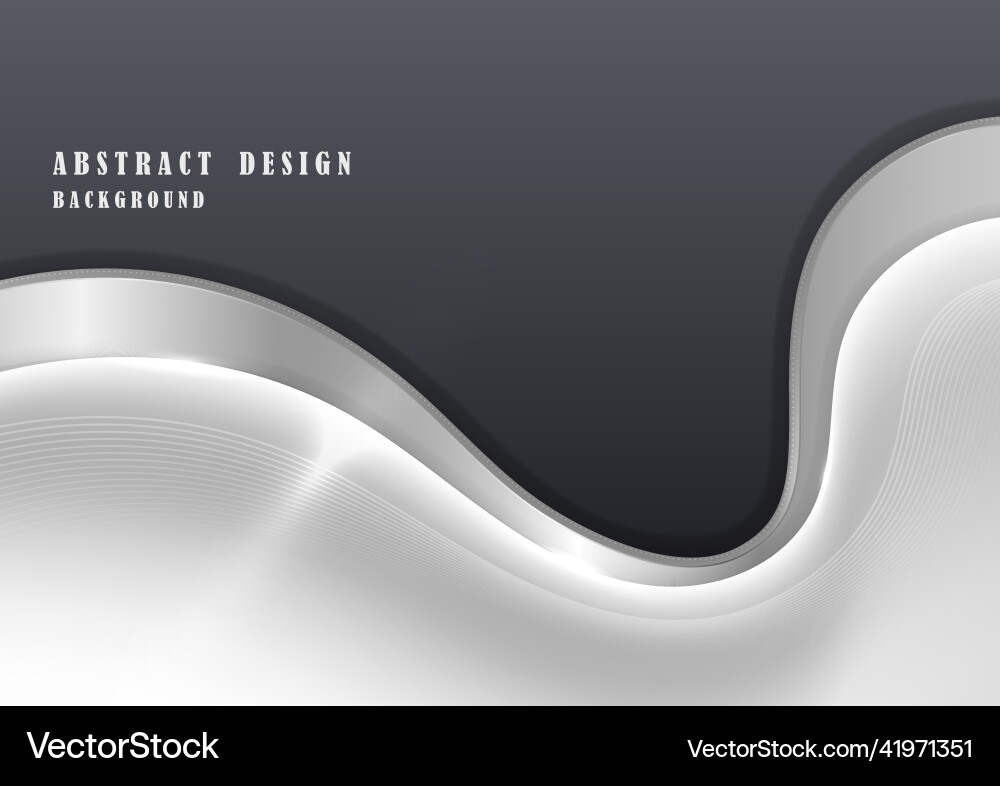 Abstract elegant silver plate template design Vector Image