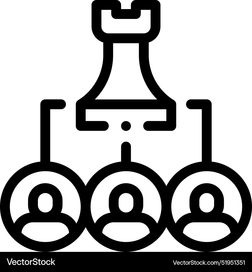 Chess game icon thin linear style design isolated Vector Image