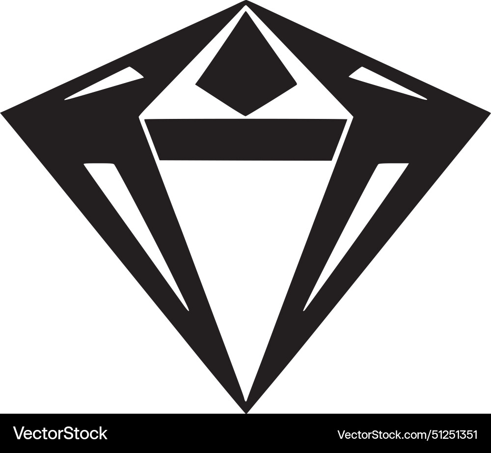 Diamond - minimalist and simple silhouette Vector Image