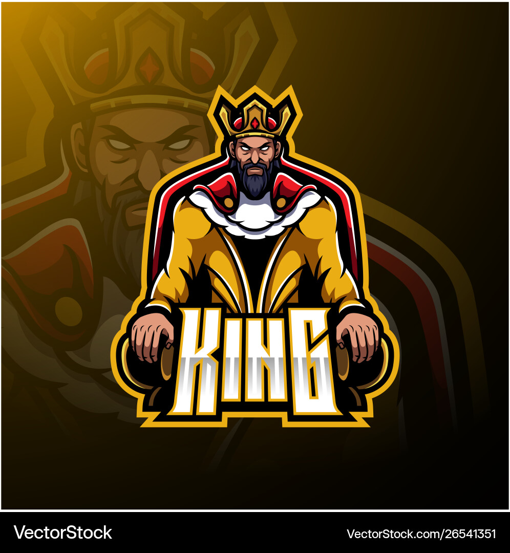 King mascot logo design Royalty Free Vector Image