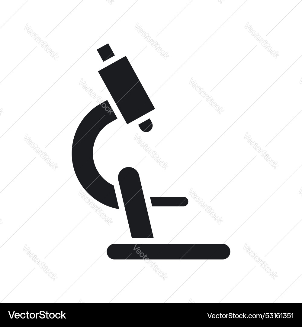 Microscope icon symbol on white background Vector Image