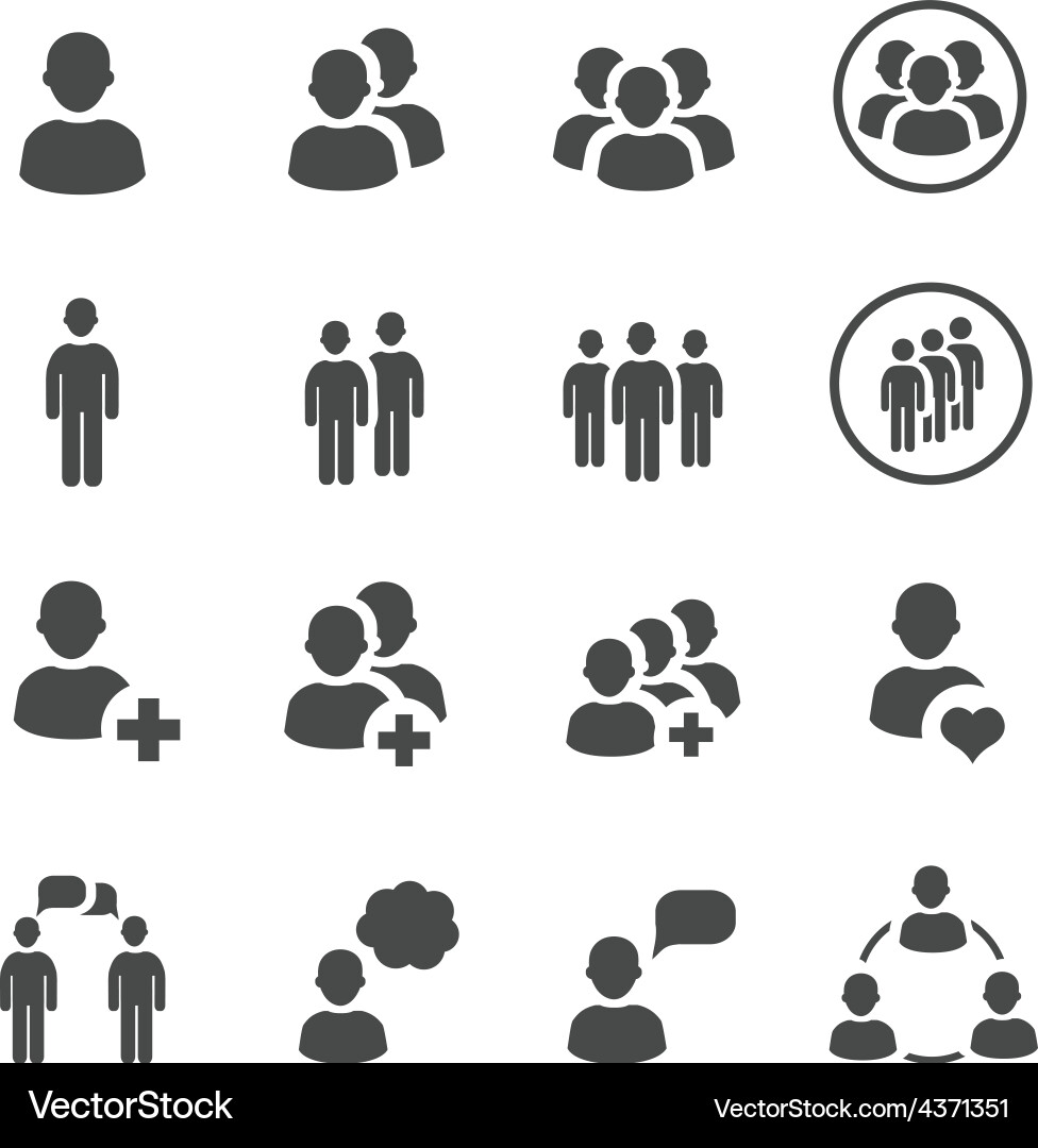People Icon Collection Royalty Free Vector Image