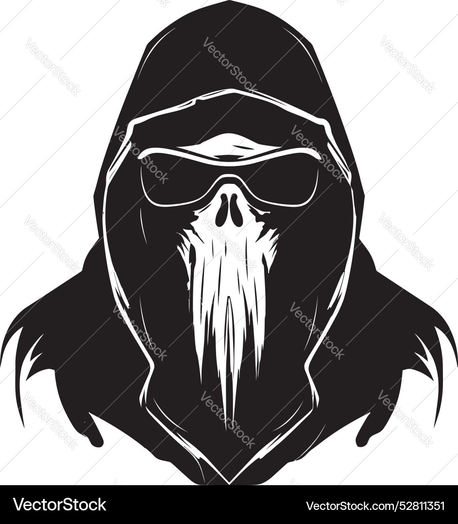 Shadow reaper sunglasses logo design stylish Vector Image