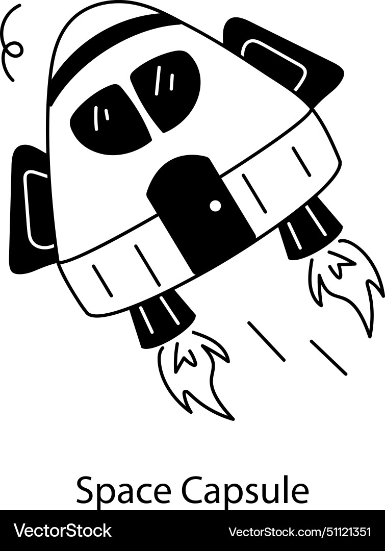 Space capsule Royalty Free Vector Image - VectorStock