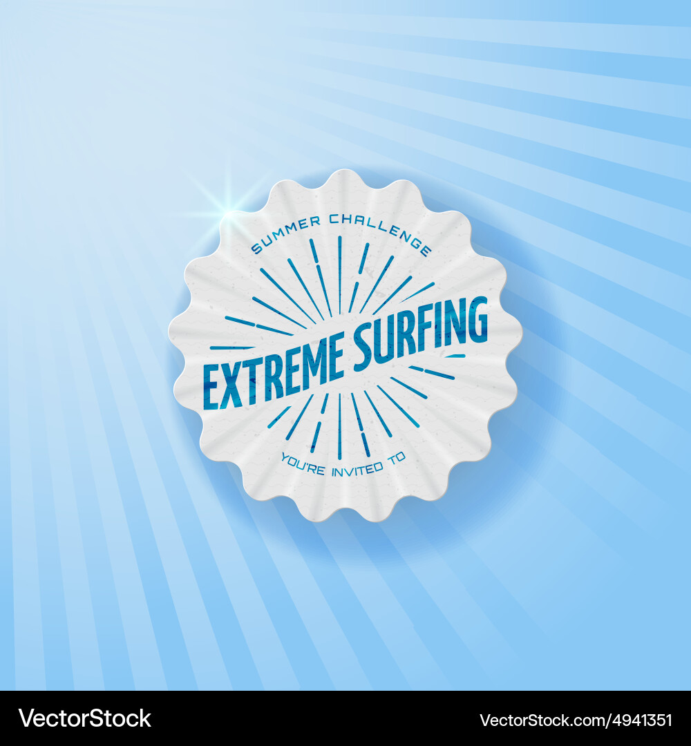 Surf Badges Logos und Labels für jede Verwendung Vektorbild