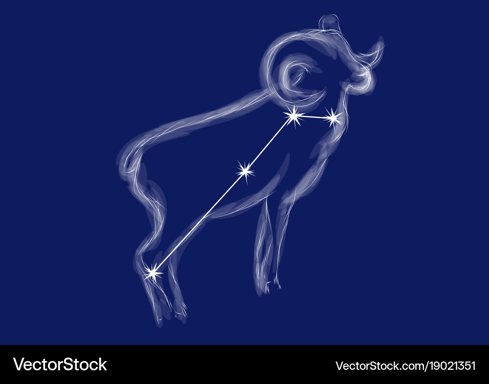 Zodiac sign - aries Royalty Free Vector Image - VectorStock