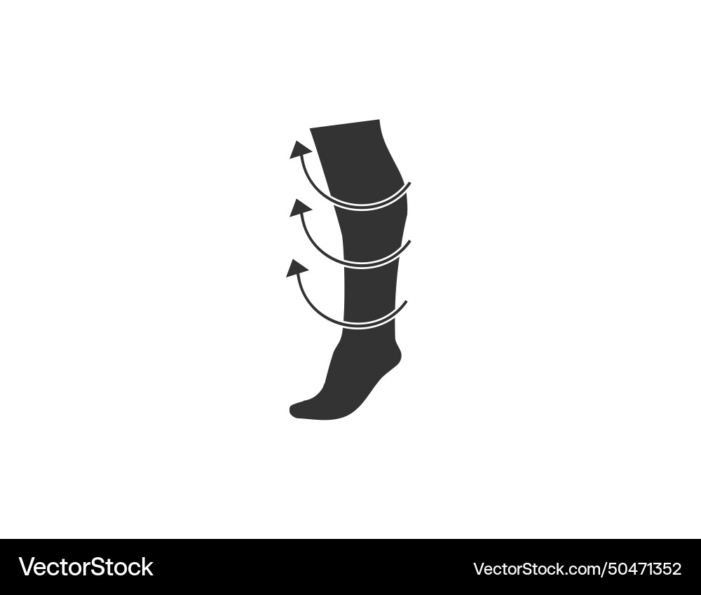 Compression leg icon Royalty Free Vector Image