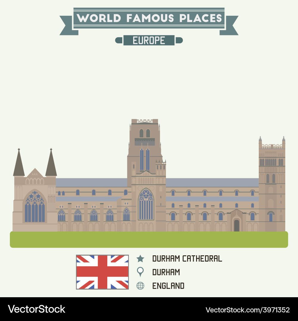 Durham Cathedral, England Royalty Free Vector Image