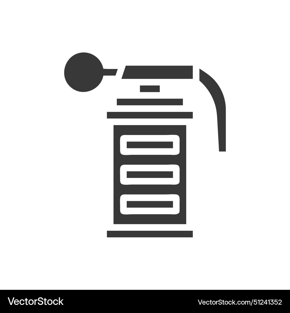 Grenade icon solid grey military Royalty Free Vector Image