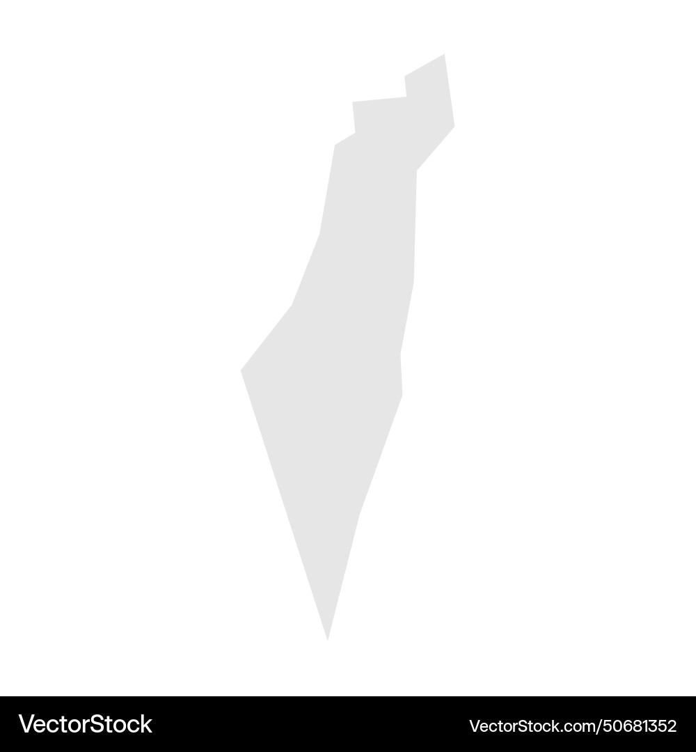Israel simplified map Royalty Free Vector Image