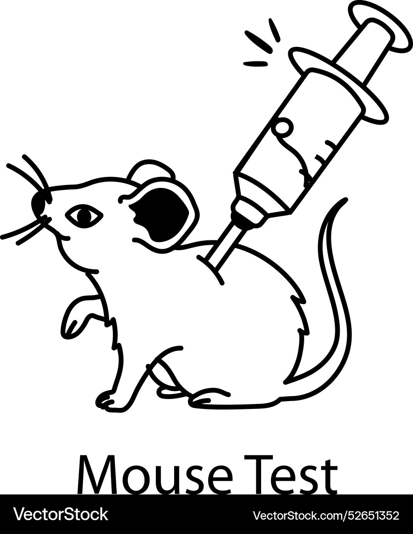 Mouse test Royalty Free Vector Image - VectorStock