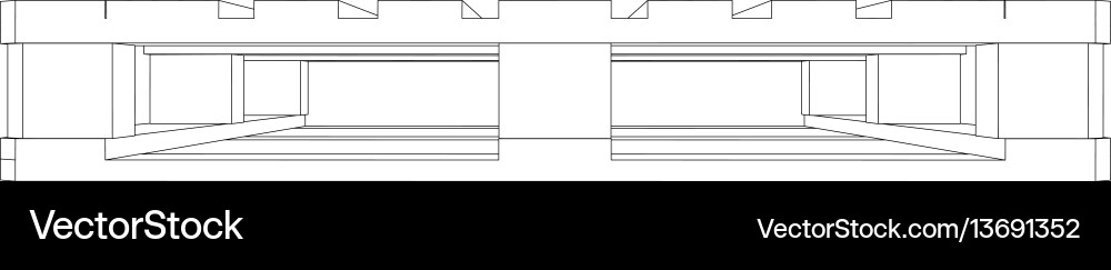 Pallet sketch Royalty Free Vector Image - VectorStock