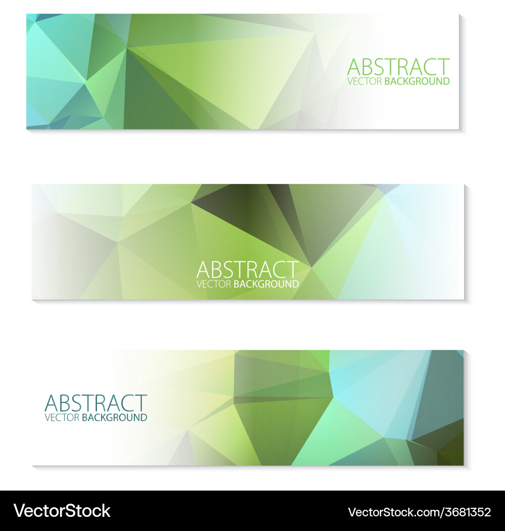 Polygon Abstract Banners Royalty Free Vector Image
