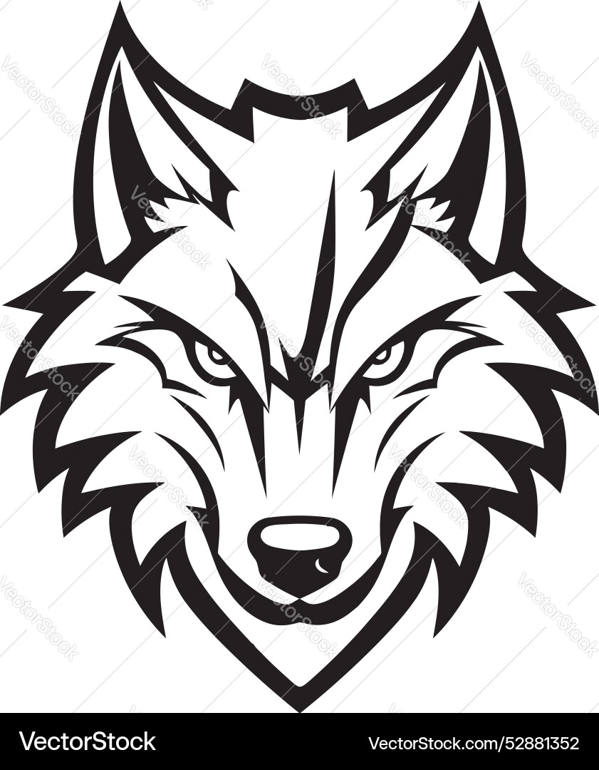 Regal wolf pack badge onyx alpha insignia Vector Image