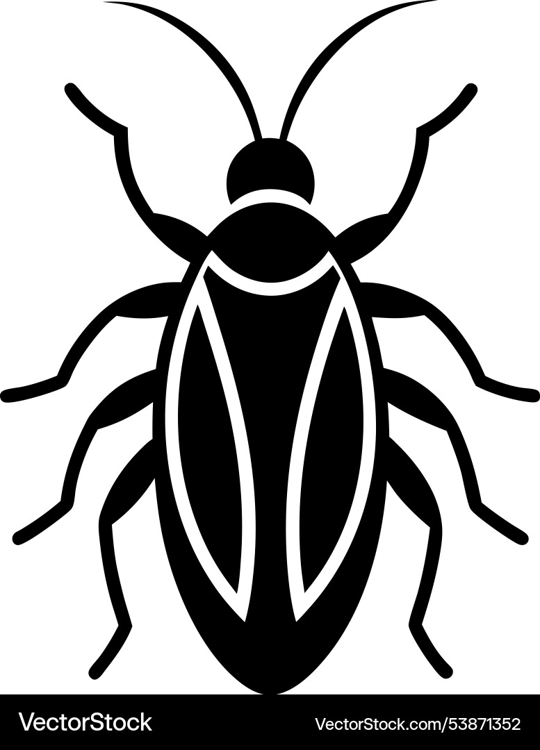 Simple-cockroach-animal-logo-icon-5 Royalty Free Vector