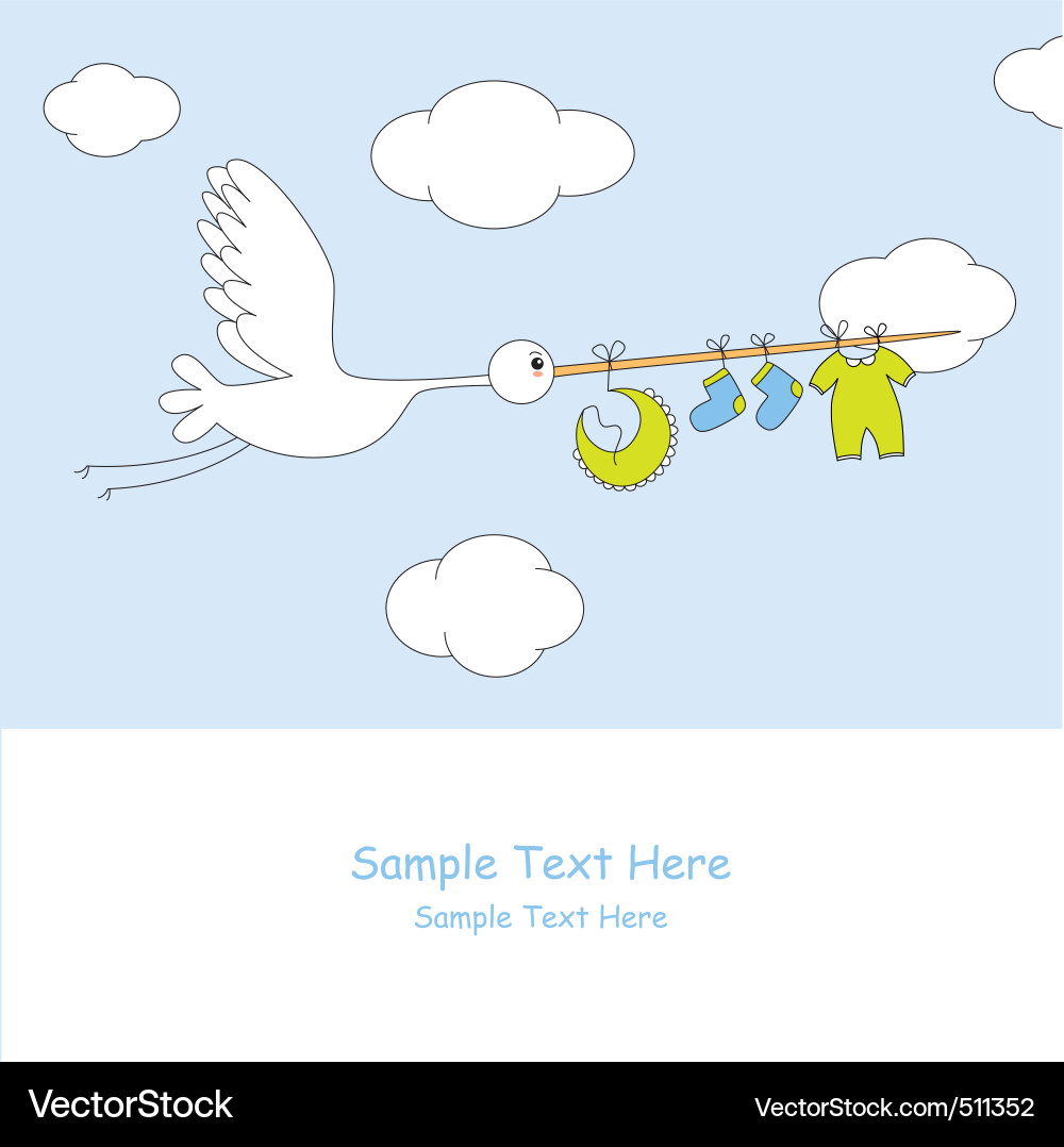 Stork Royalty Free Vector Image - VectorStock