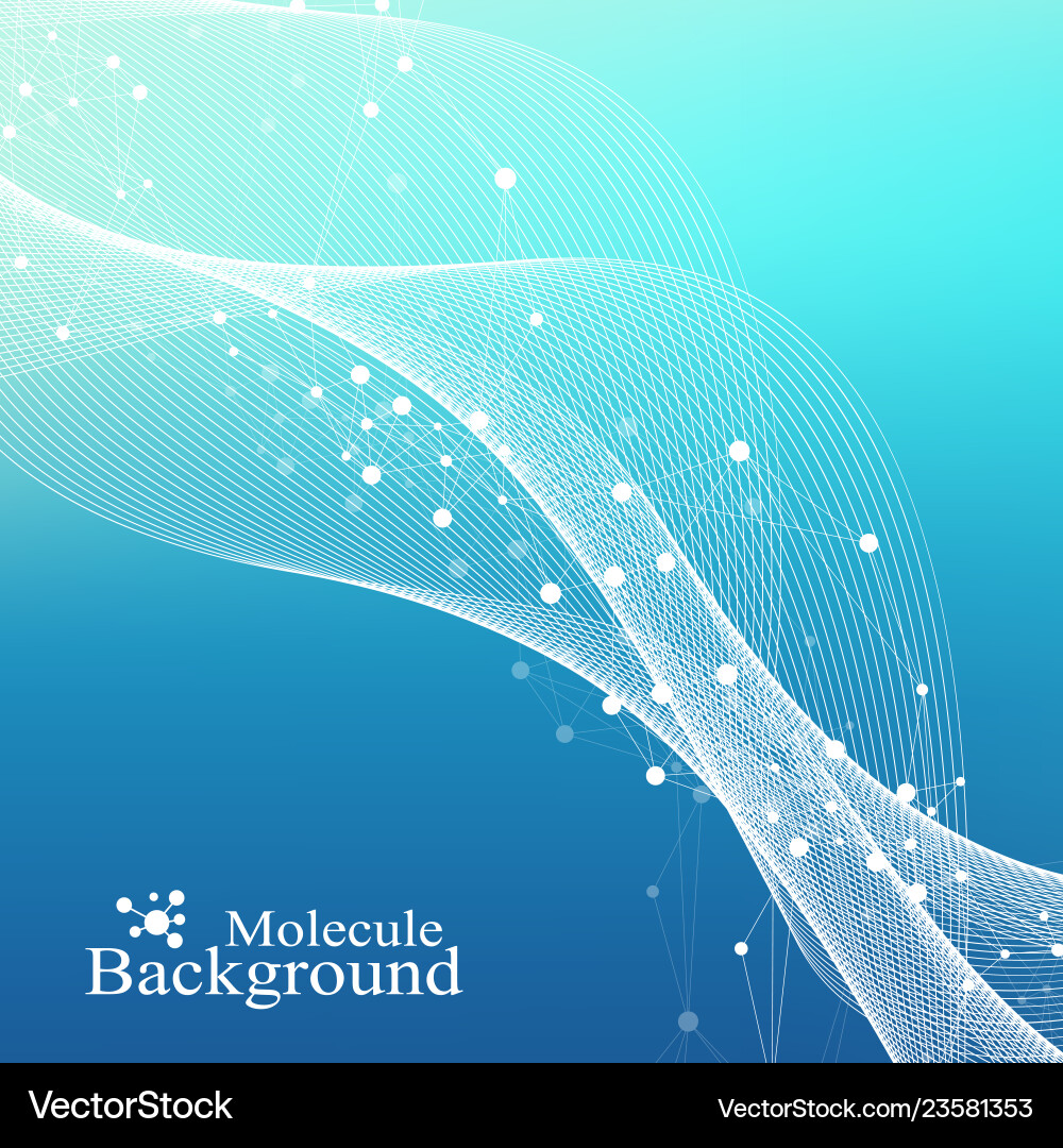 Big genomic data visualization dna helix Vector Image