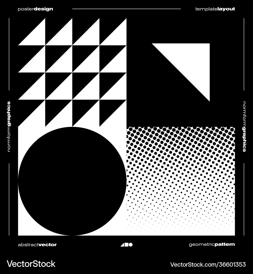 Brutalism design cover mockup Royalty Free Vector Image