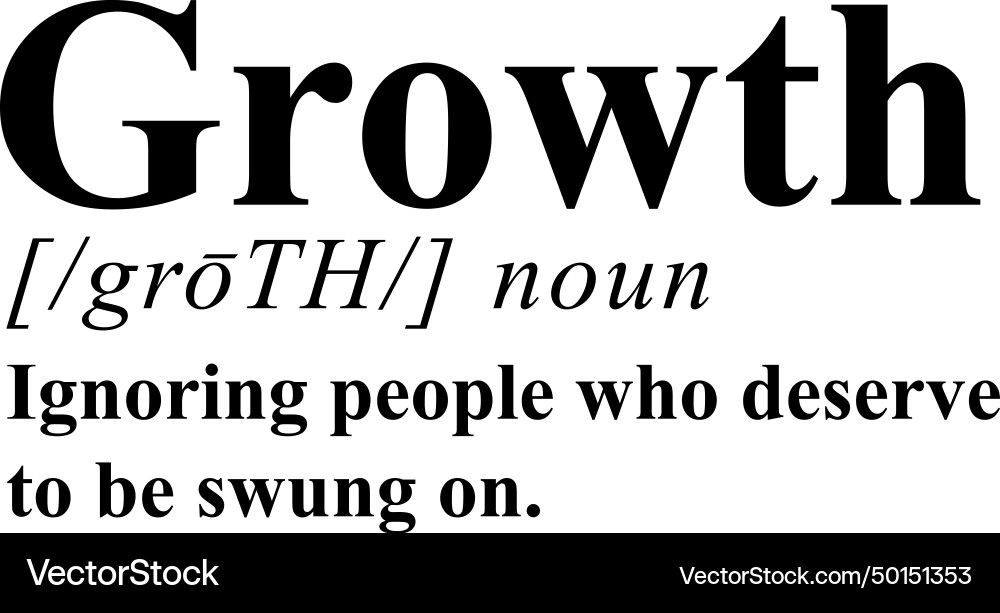 Growth definition design on white background Vector Image