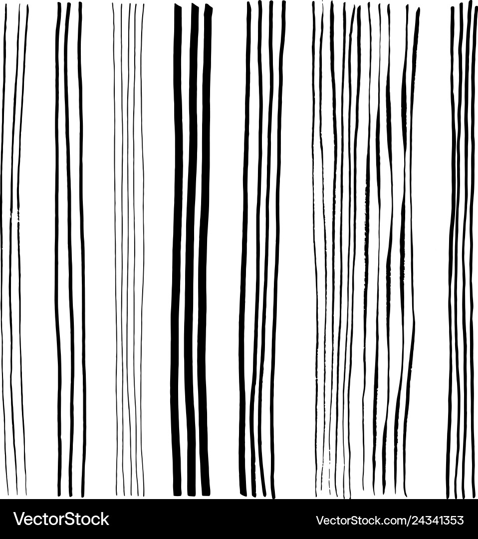 Hand Drawn Line Strokes Royalty Free Vector Image