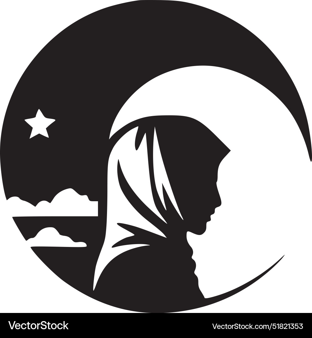 Islam - minimalist and flat logo Royalty Free Vector Image