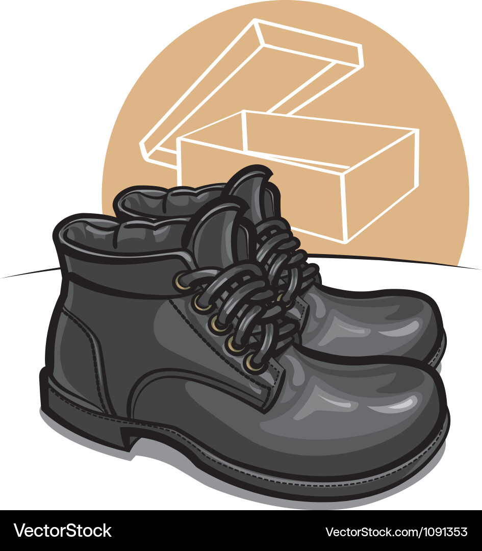 Men boots Royalty Free Vector Image - VectorStock