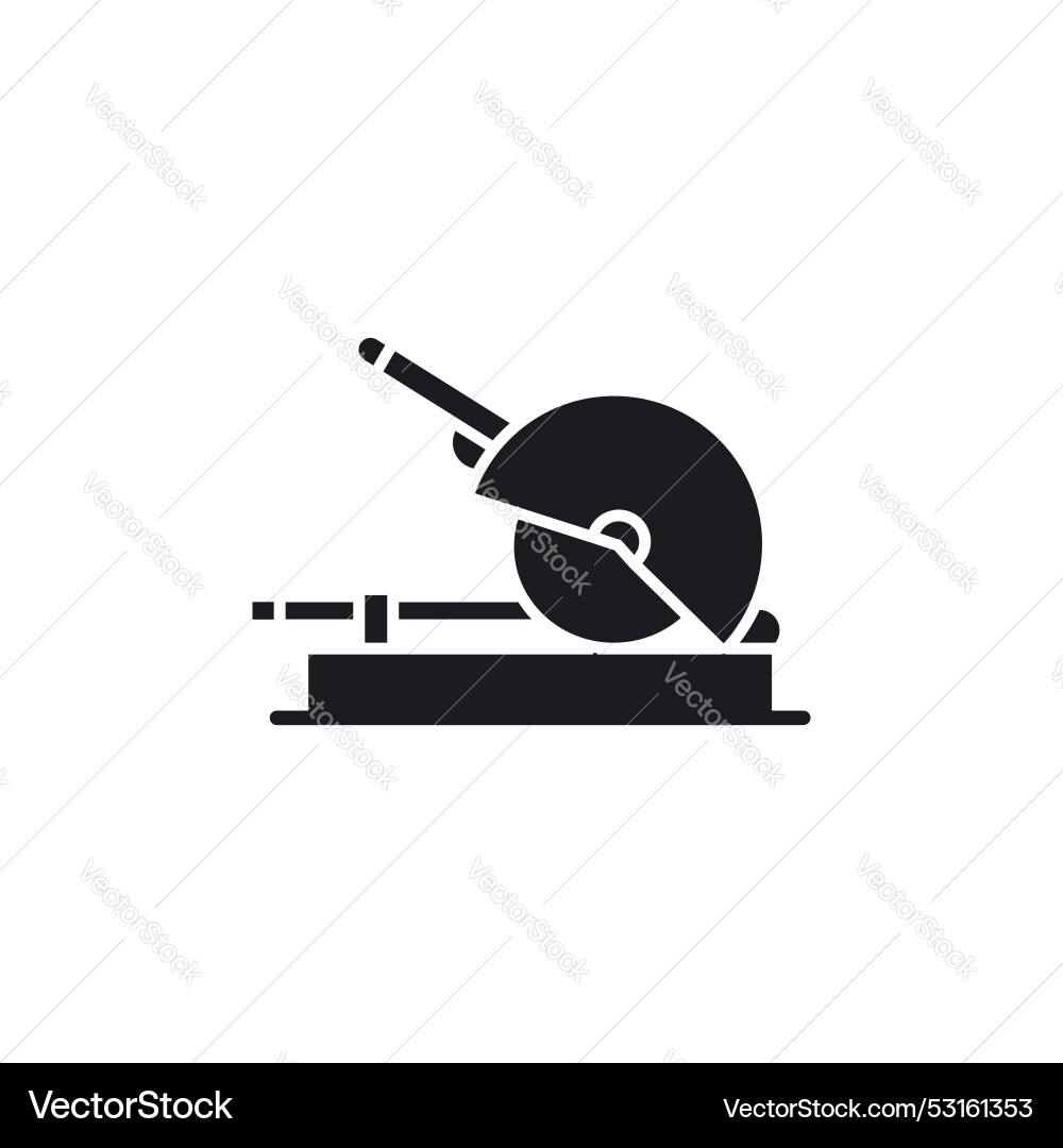 Miter saw icon symbol on white background Vector Image
