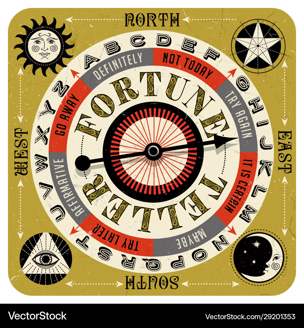 Mystical Fortune Teller Game Royalty Free Vector Image