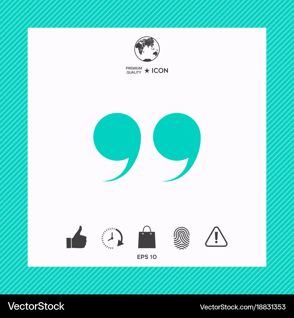 Quote symbol Royalty Free Vector Image - VectorStock