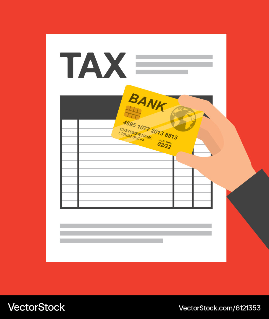 Tax payment Royalty Free Vector Image - VectorStock