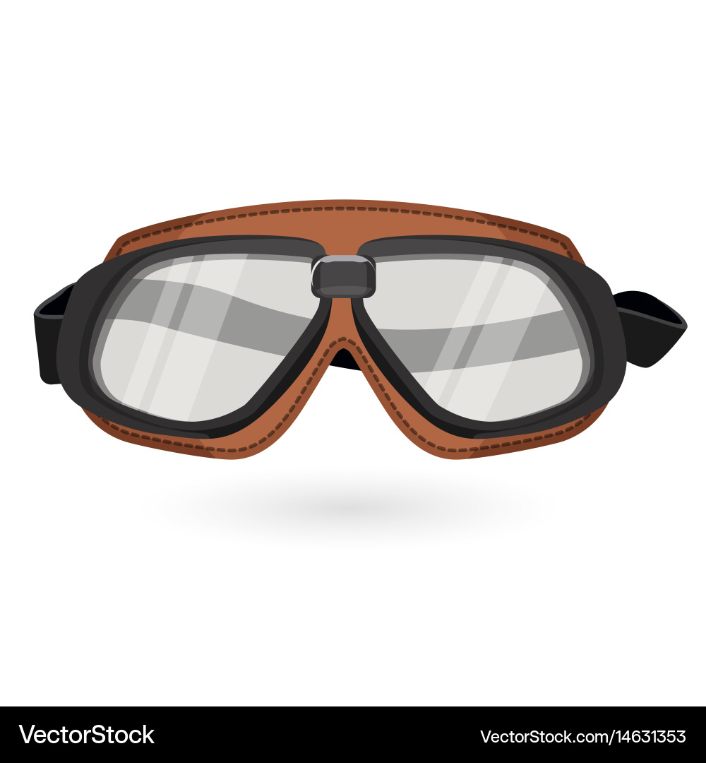 Vintage Brown Aviation Goggles Royalty Free Vector Image
