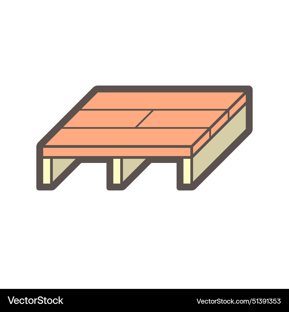 Wood floor construction and material icon design Vector Image