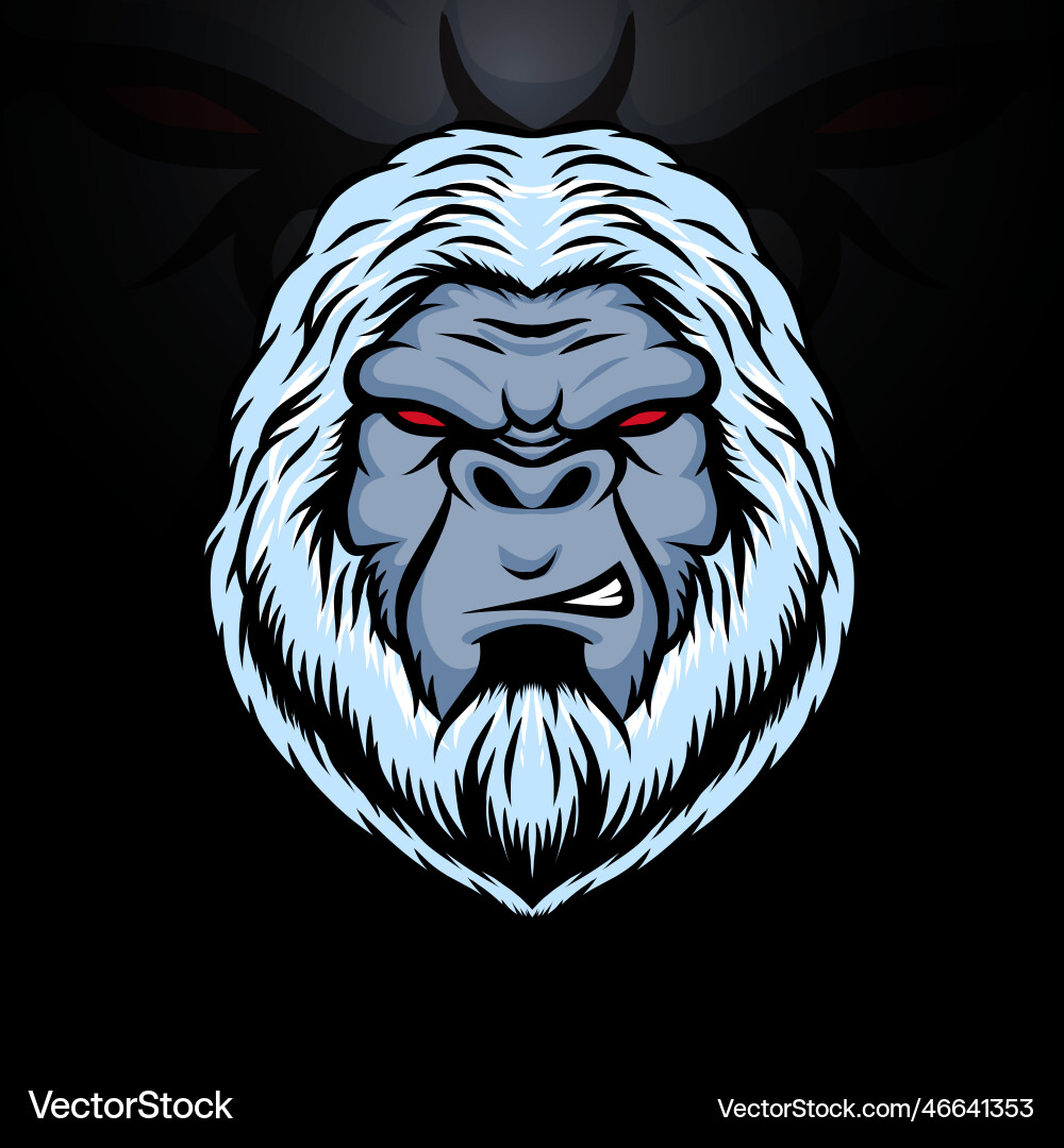 Yeti mascot logo design Royalty Free Vector Image