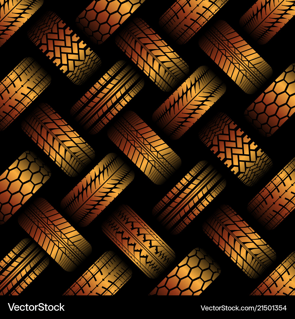Cars red tire tracks background Royalty Free Vector Image