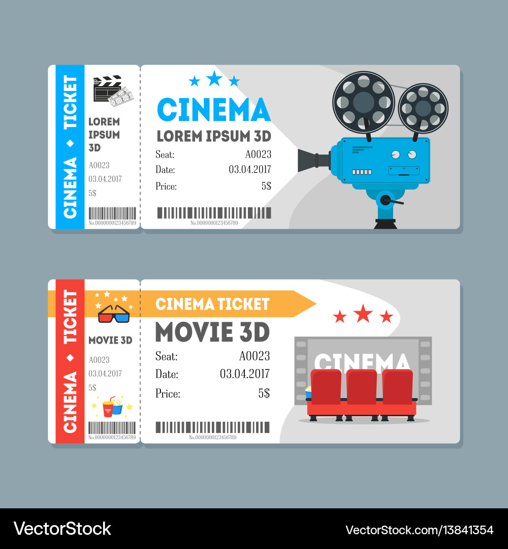 Cartoon Movie Ticket