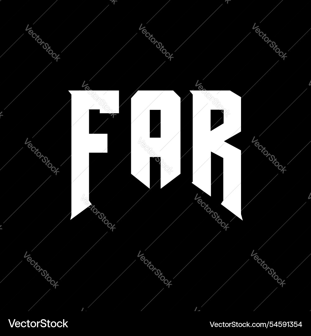 Far letter logo design for technology company Vector Image