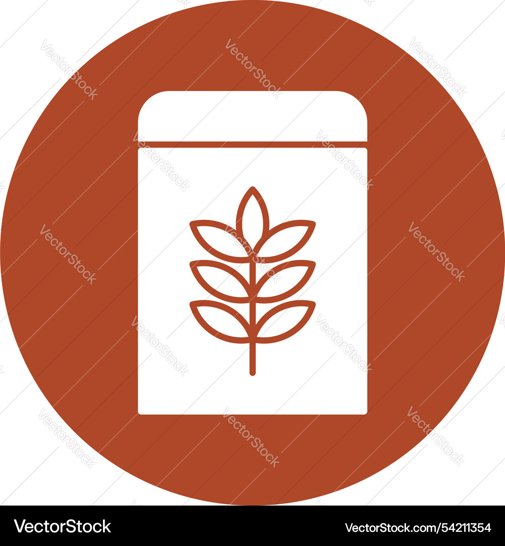 Flour glyph circle icon Royalty Free Vector Image