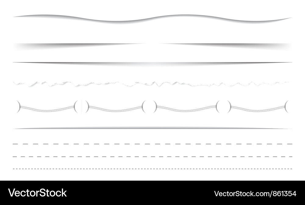 Horizontal dividers set Royalty Free Vector Image
