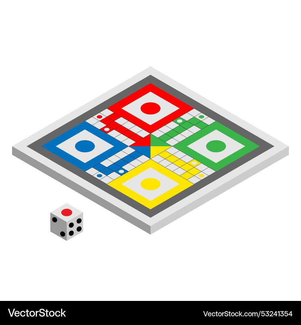 Ludo game board 3d Royalty Free Vector Image - VectorStock