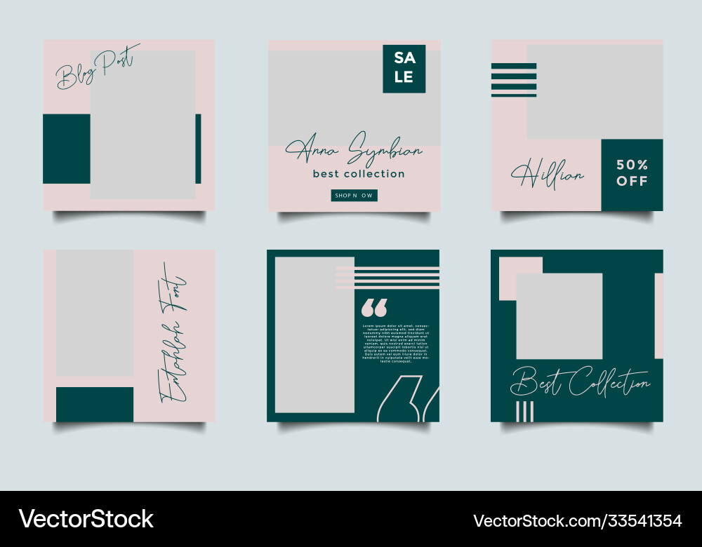 Minimalist social media post design template Vector Image