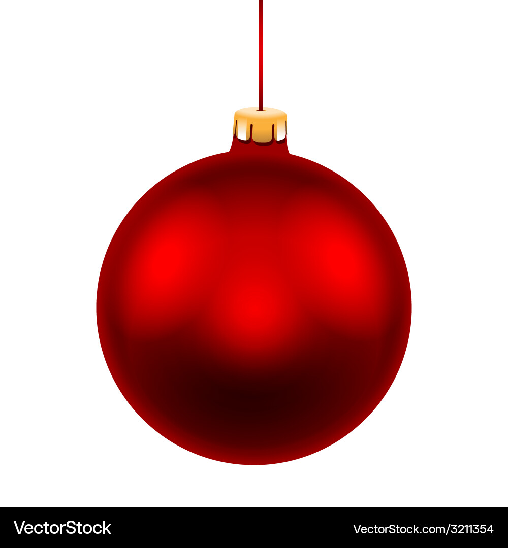 Red Christmas Ball Royalty Free Vector Image - VectorStock