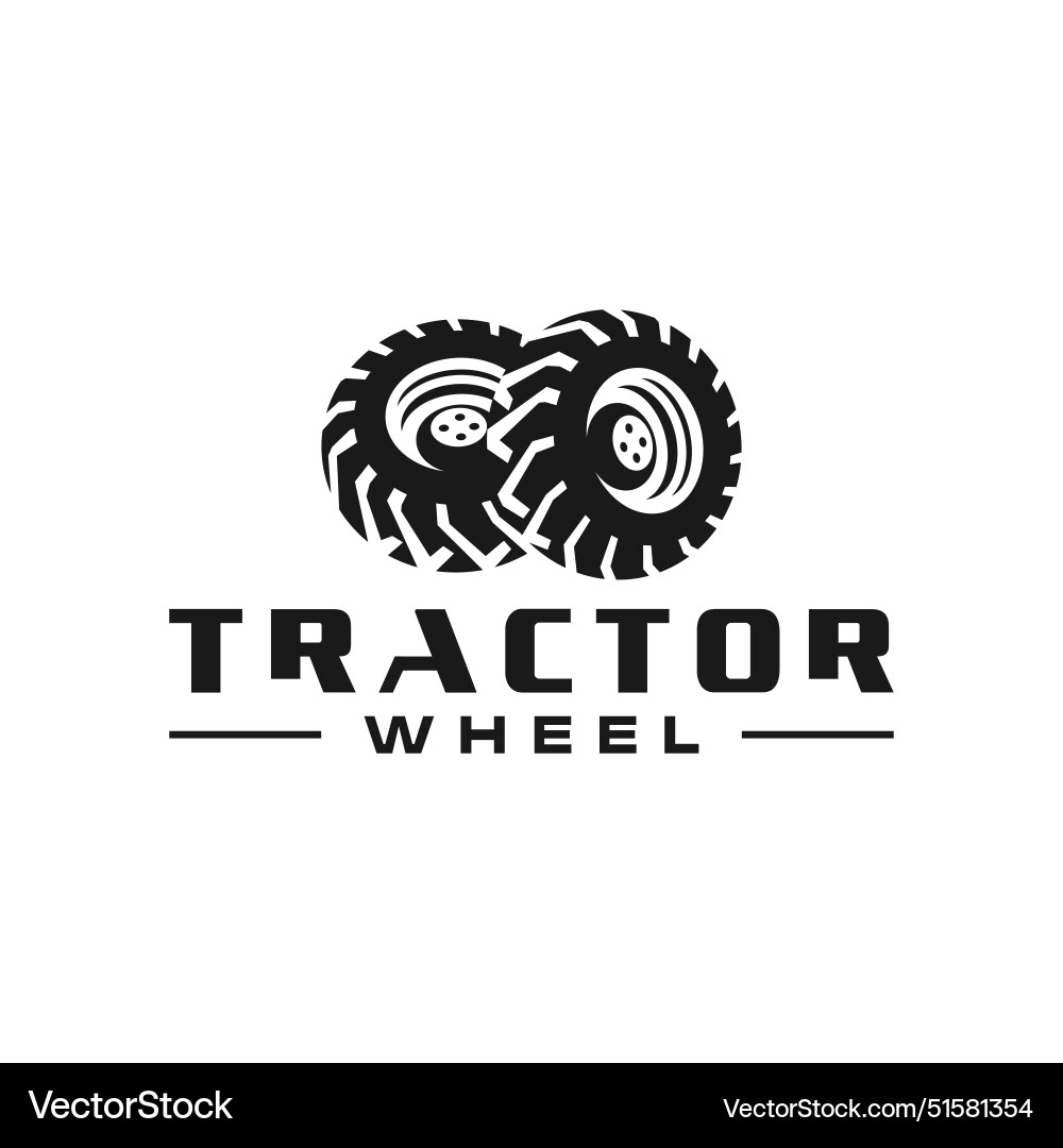 Tractor wheel logo Royalty Free Vector Image - VectorStock