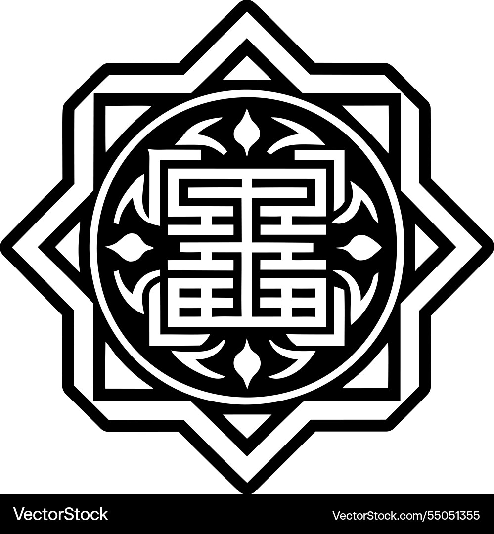 A solid style icon of buddhist sutras symbol Vector Image