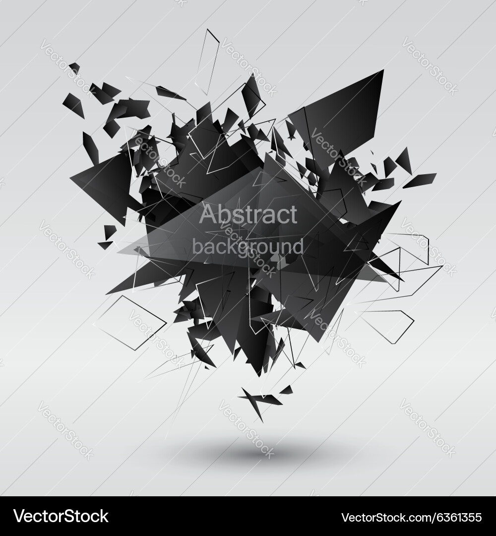 Black Shatter Explosion Royalty Free Vector Image