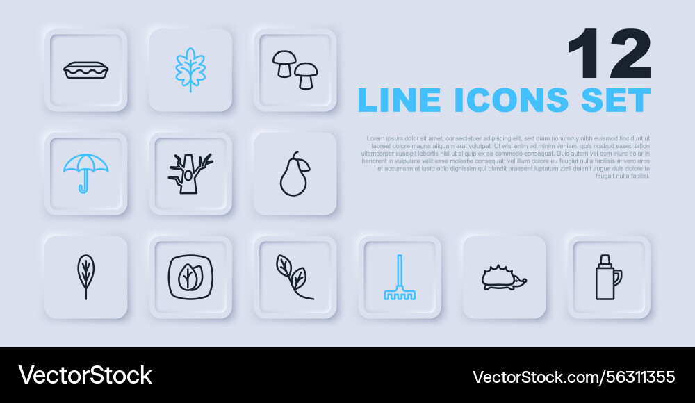 Hedgehog & Garden Icons Royalty Free Vector Image