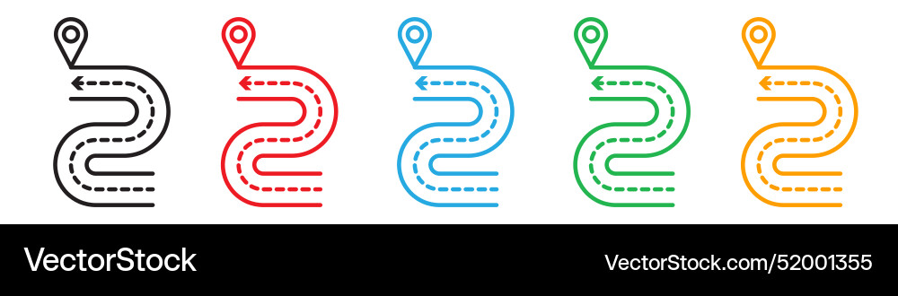 Highway and street map navigation icon Royalty Free Vector