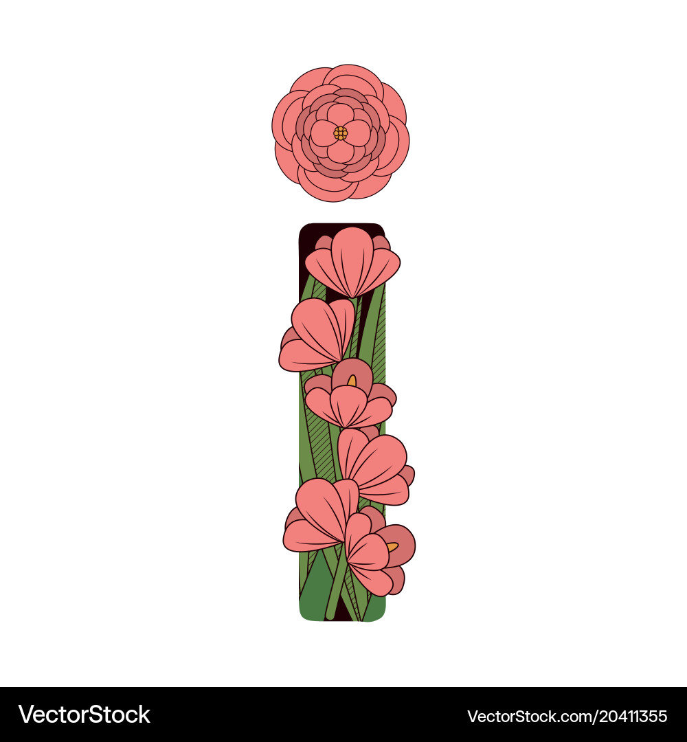 I font letter Royalty Free Vector Image - VectorStock