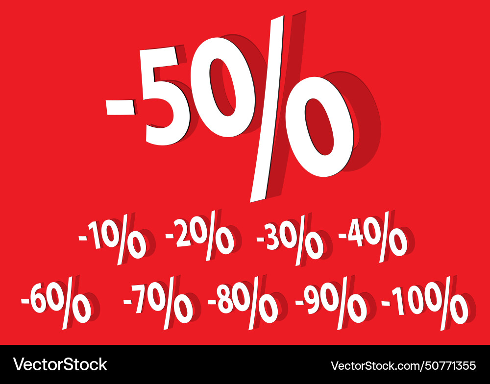 Sale percent label format Royalty Free Vector Image