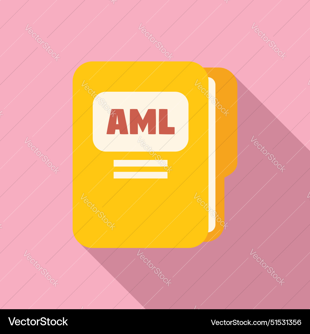 Aml file folder concept icon Royalty Free Vector Image
